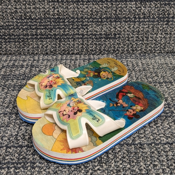 Disney | Shoes | Rare Vintage Walt Disney Holographic Flip Flops Japan ...